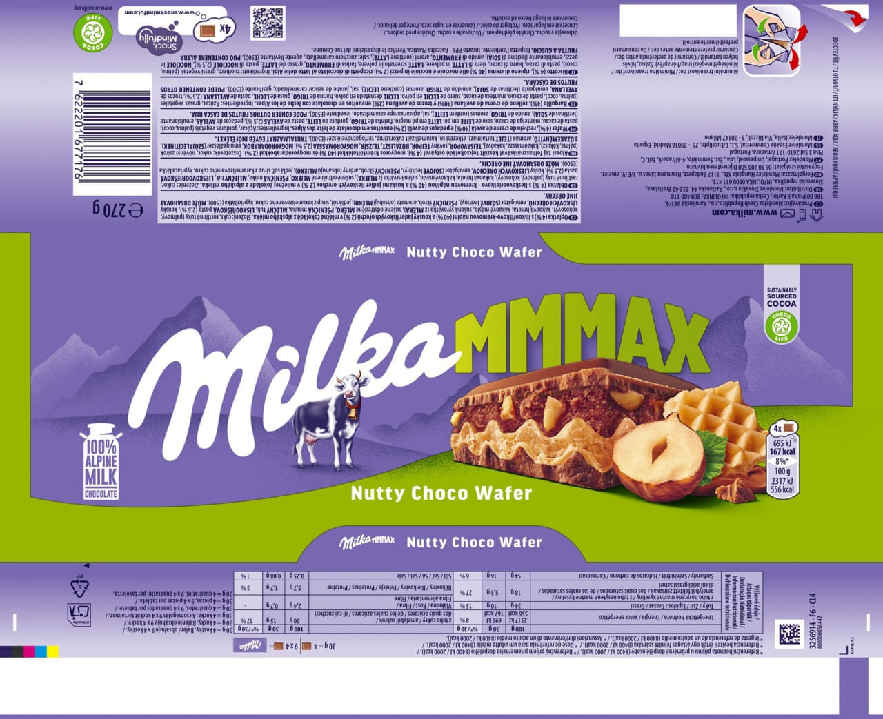 MILKA 270G CHOCO SW BARQUILLO 13CA